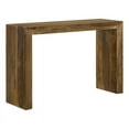 Pemberly Row Rectangular Farmhouse Solid Wood Sofa Table in Brown ...