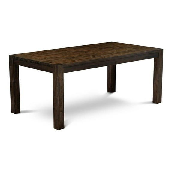 Pemberly Row Rectangular Wood Dining Table in Jacobean Brown - Walmart.com