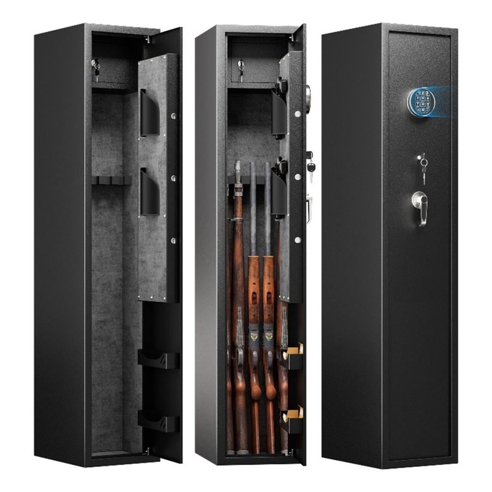 Pemberly Row Rifle Gun Safe with Quick Access Keypad Lock for 5 Guns ...
