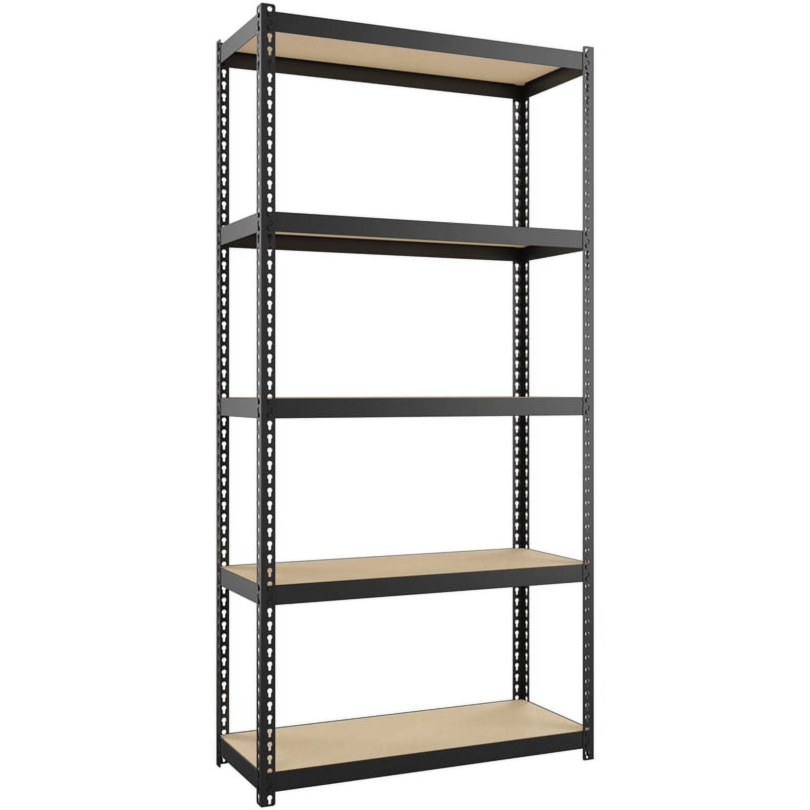 Pemberly Row Riveted Metal Shelving 5-Shelf Unit 12D x 30W x 60H in ...