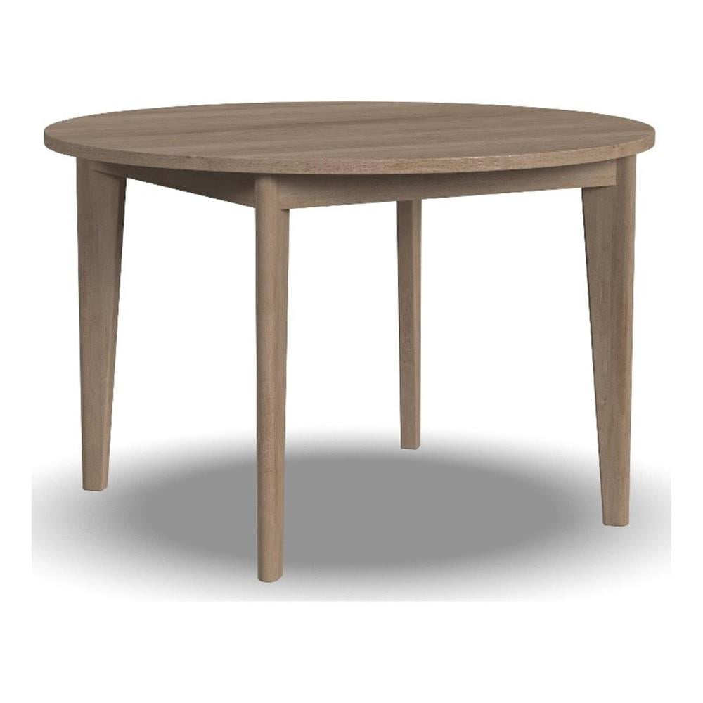 Pemberly Row Round Mid-Century Wood Dining Table in Brown Finish ...