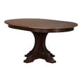 Pemberly Row Round Rubberwood Dining Table in Whiskey / Brown - Walmart.com