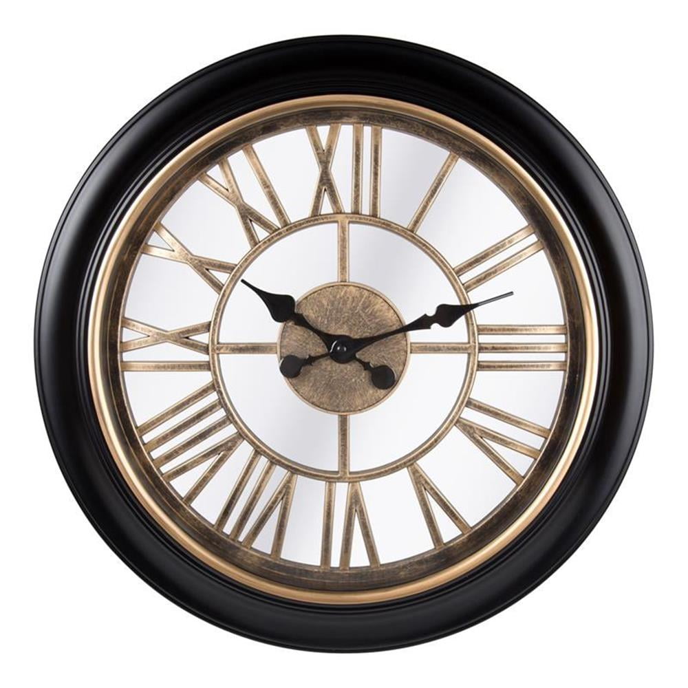 Pemberly Row Round Wendel Mid-Century Plastic 18" x 18" Wall Clock in ...