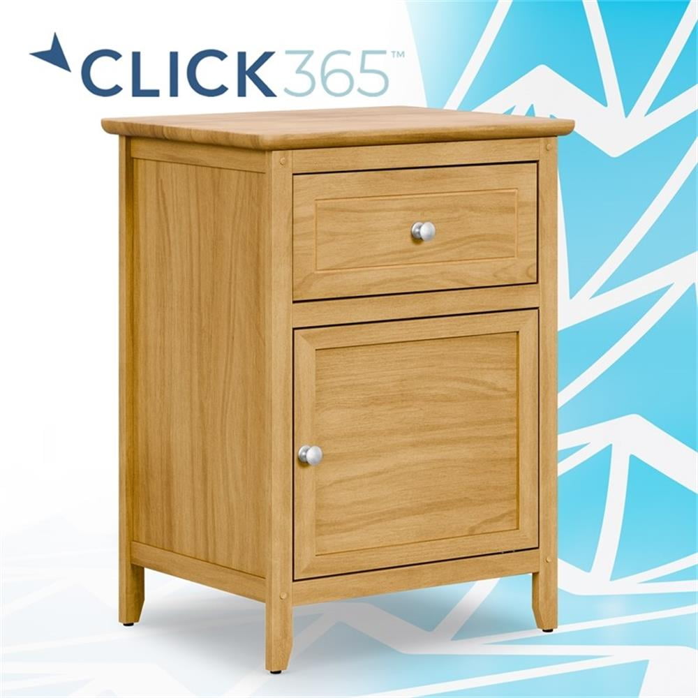 Pemberly Row Side Table with Single Drawer and Storage Cabinet Light ...