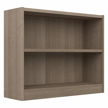 Pemberly Row Engineered Wood Small 2 Shelf Bookcase in Natural Cherry ...