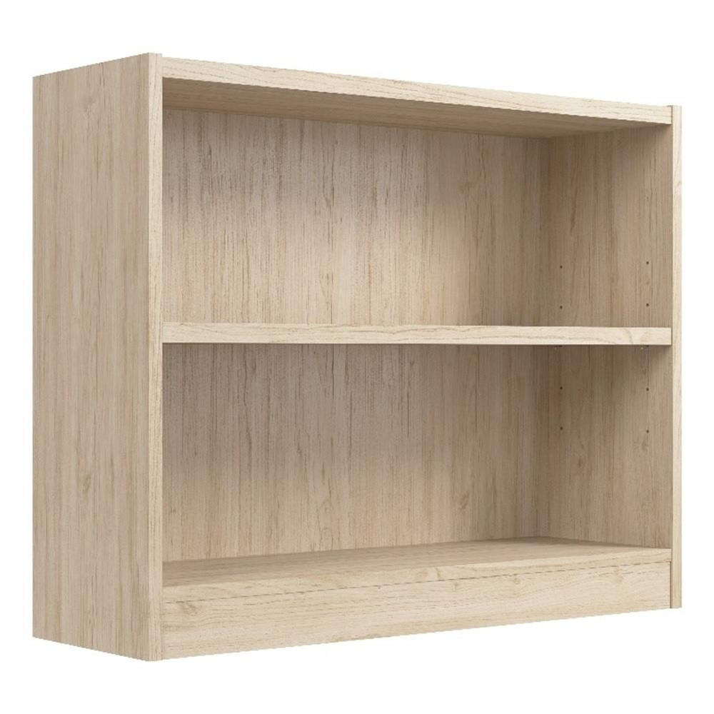 Pemberly Row Small 2 Shelf Bookcase in Natural Elm - Engineered Wood ...