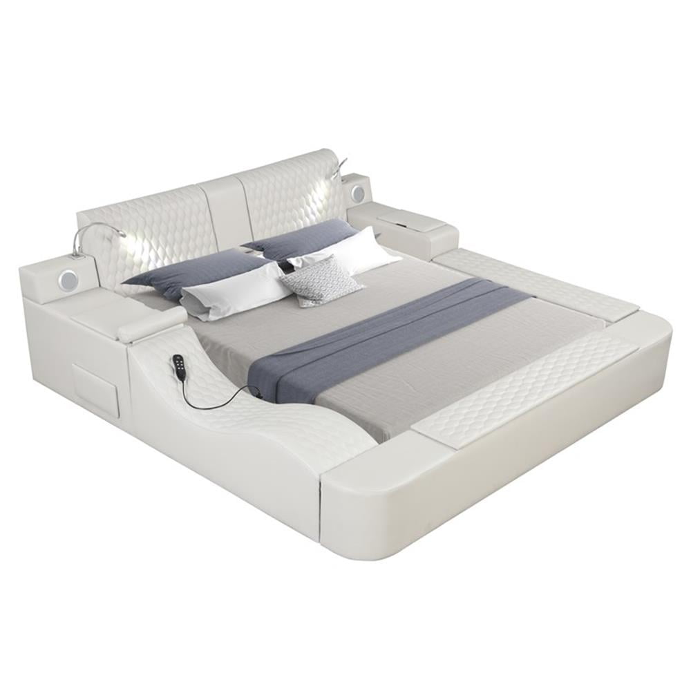 Pemberly Row Smart Multifunctional King Size Massage Bed Made with Wood ...