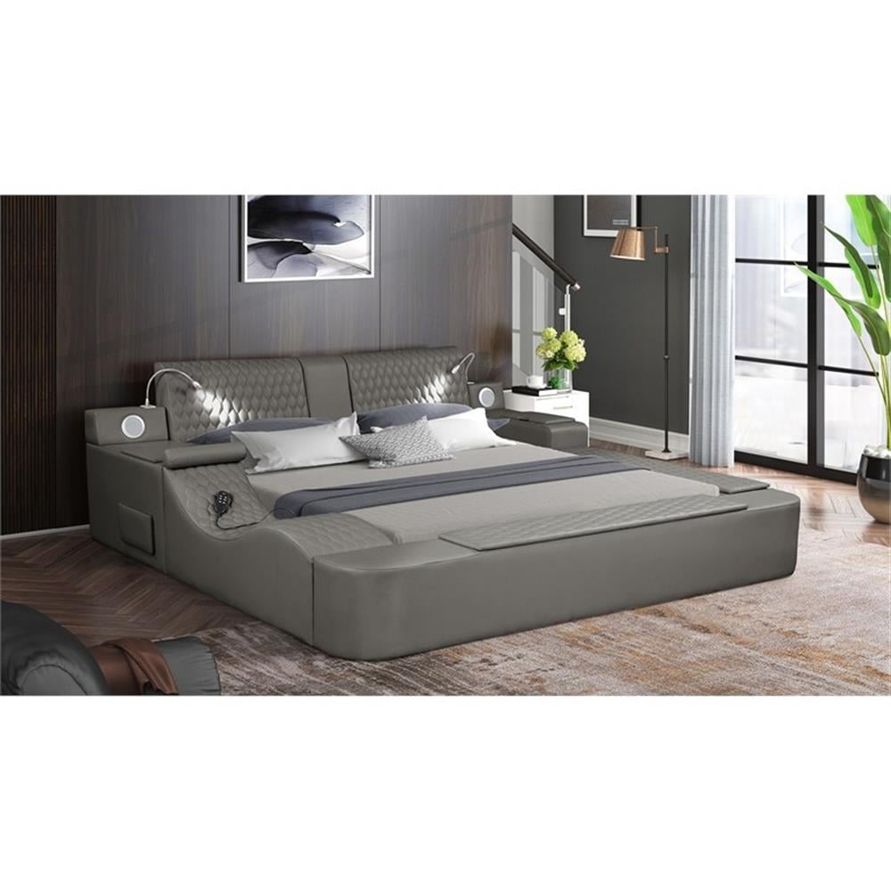 Pemberly Row Smart Multifunctional Queen Size Bed Made with Wood in ...