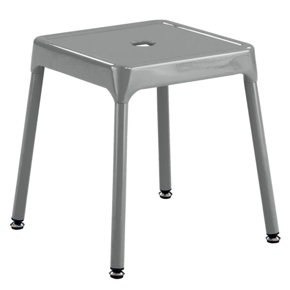 Pemberly Row Steel Guest Stool in Glossy Silver - 15.5"W x 15.5"H - Walmart.com