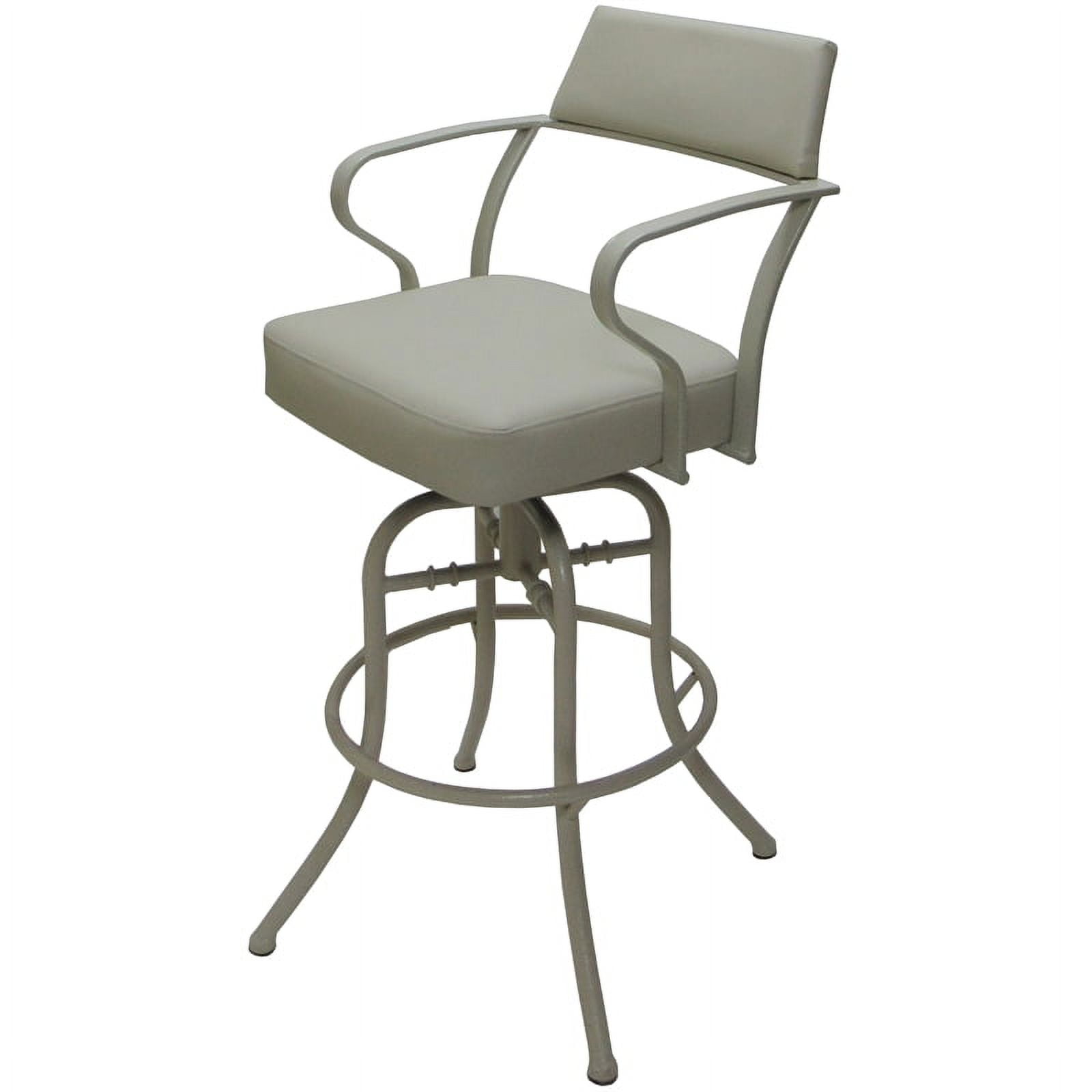 Pemberly Row Swivel Tilt Bar 30" Metal Bar Stool-Ocean Beige Vinyl ...