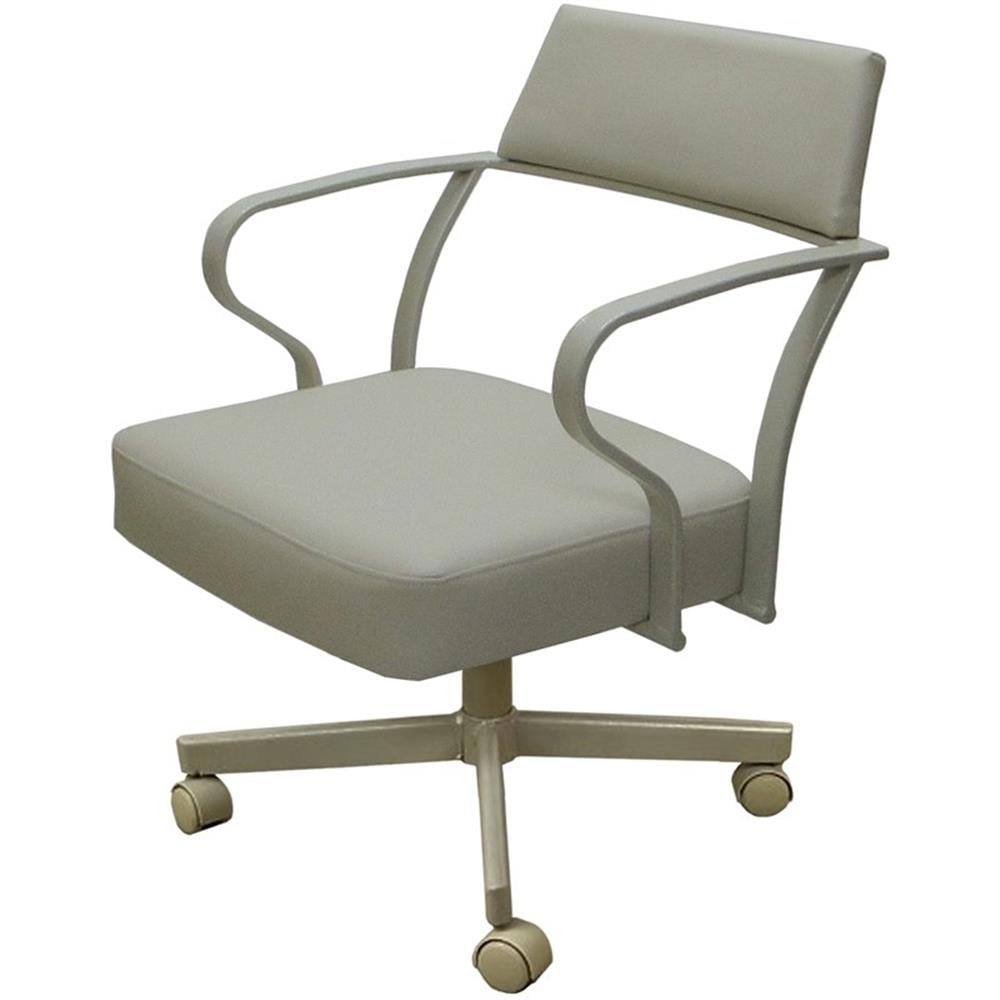Pemberly Row Swivel Tilt Metal Dining Caster Chair - Ocean Beige ...