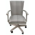 Pemberly Row Swivel Wood Dining Caster Chair on Wheels in Natural Fun ...