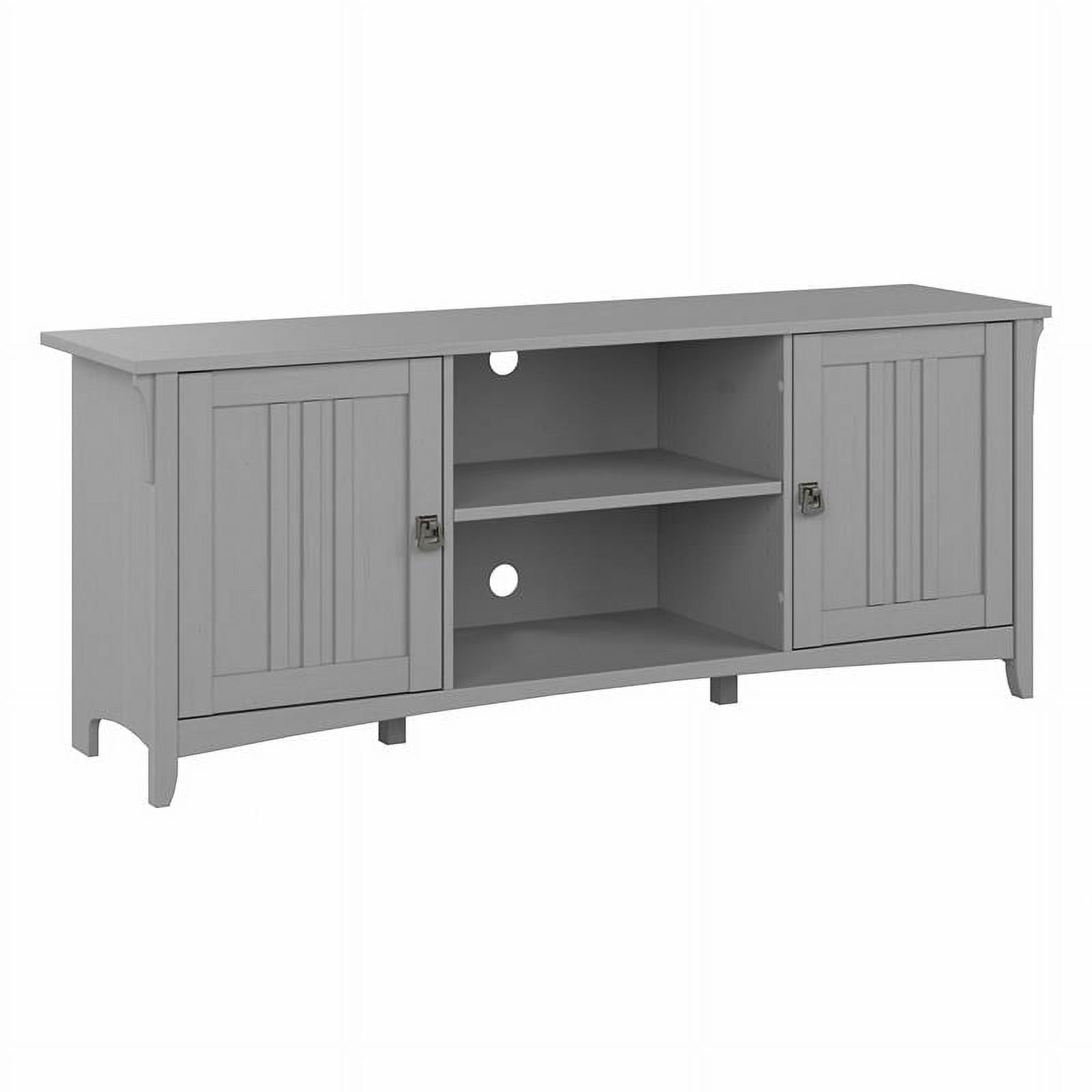 Pemberly Row TV Stand for 70 Inch TV in Cape Cod Gray - Engineered Wood ...