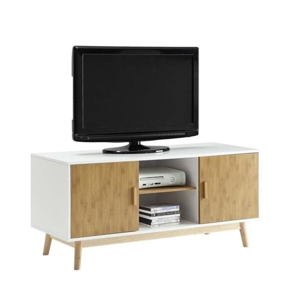Pemberly Row TV Stand in White - Walmart.com
