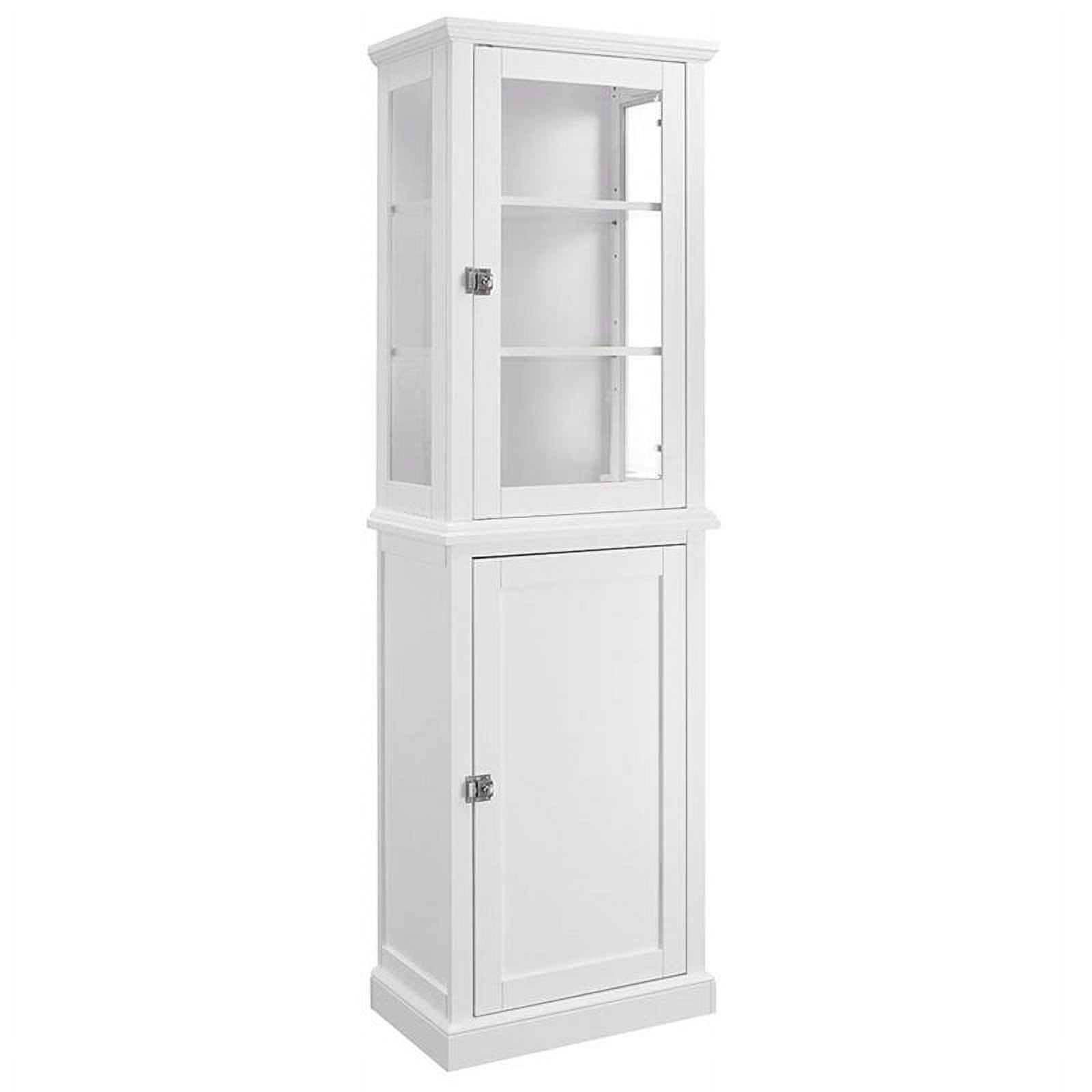 Pemberly Row Tall Linen Cabinet in White - Walmart.com