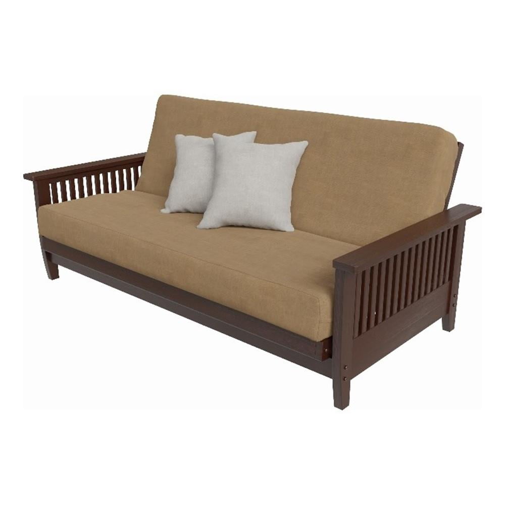 Pemberly Row The Full-Sized Futon Frame in Dark Cherry made from ...