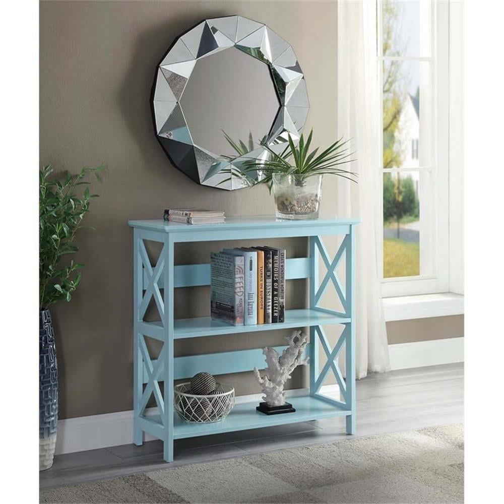 Pemberly Row Three-Tier Bookcase in Mint Green Wood Finish - Walmart.com