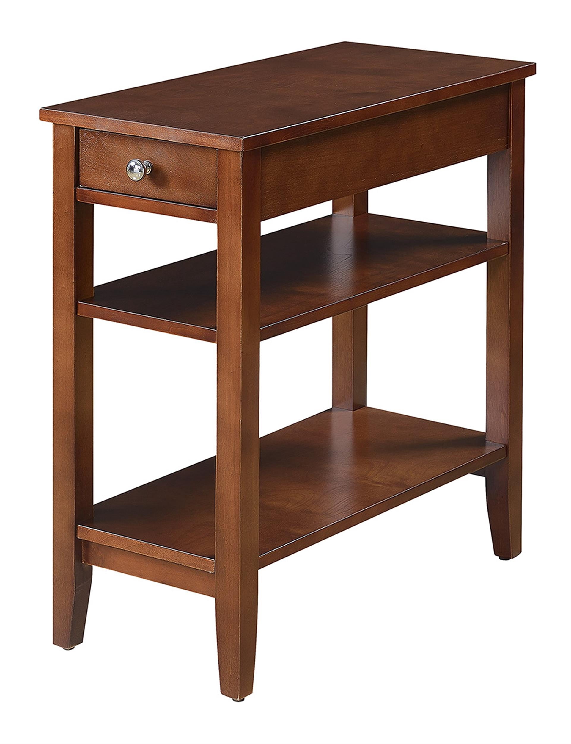 Pemberly Row Three Tiers Transitional Wood End Table in Mahogany ...
