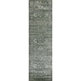 Pemberly Row Traditional 2'2" x 7'7" Rectangular Fabric Rug in Green ...
