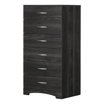 Pemberly Row Contemporary 5-Drawer Wood Indoor Chest in Soft Gray ...