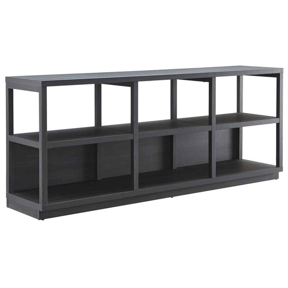 Pemberly Row Traditional 68" TV Stand in Charcoal Gray (TVs up to 80 ...