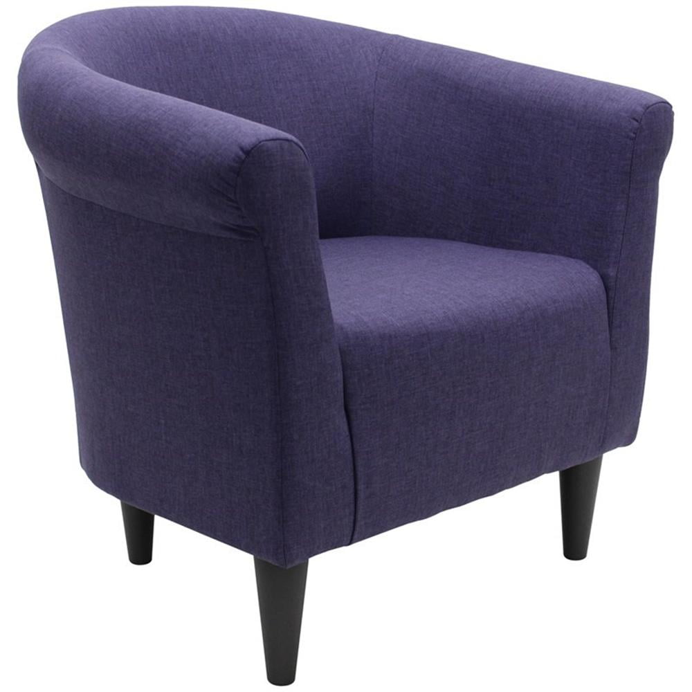 Pemberly Row Traditional Fabric and EPS Club Chair in Purple - Walmart.com