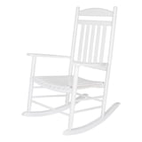 Pemberly Row Traditional Hardwood Indoor/Outdoor Porch Rocker in White ...
