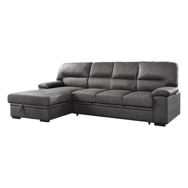 Fabric 3 Piece Sectional Set with Tufted Stitching, Gray - Walmart.com