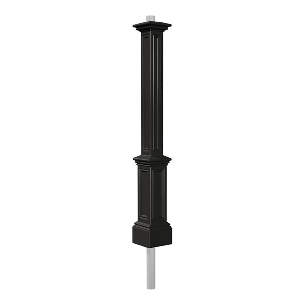 Pemberly Row Traditional Plastic Lamp Post with Mount in Black ...