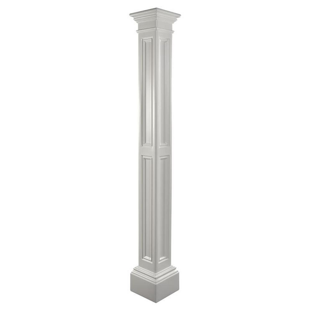 Pemberly Row Traditional Plastic Lamp Post without Mount in White ...