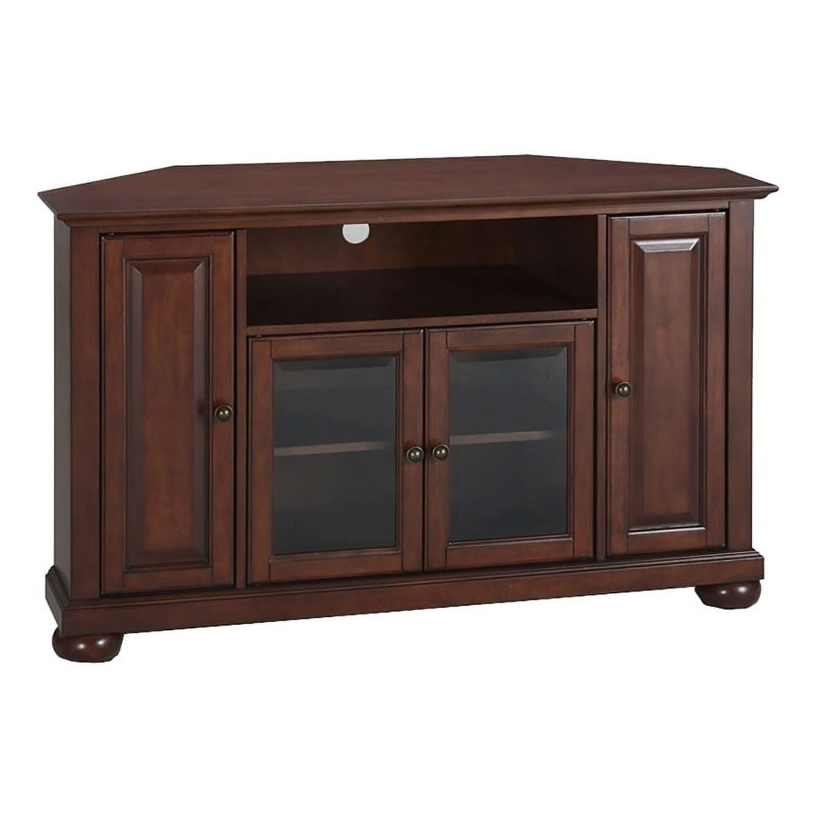 Pemberly Row Traditional Wood Corner TV Stand for TVs up to 47.75" in ...