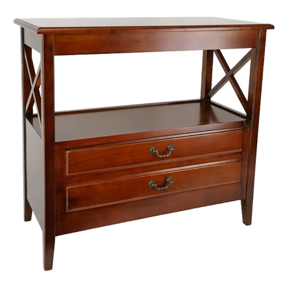 Pemberly Row Traditional Wood TV Stand for TVs up to 31" in Brown ...