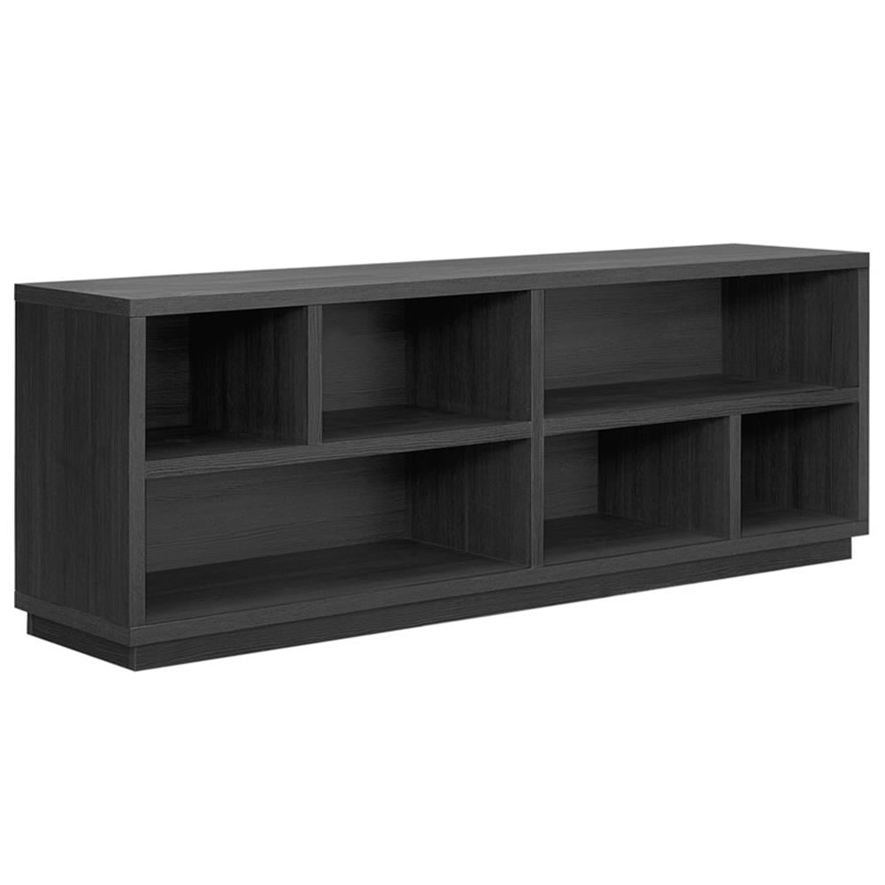 Pemberly Row Transitional 70" TV Stand in Charcoal Gray (TVs up to 75 ...