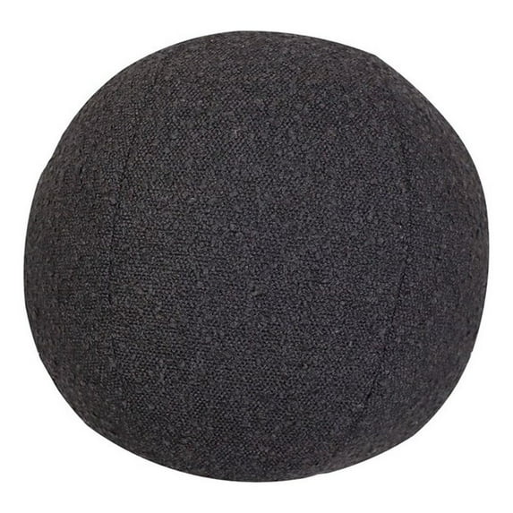 Pemberly Row Transitional Accent Black Finish Boucle 9" Pillow ...