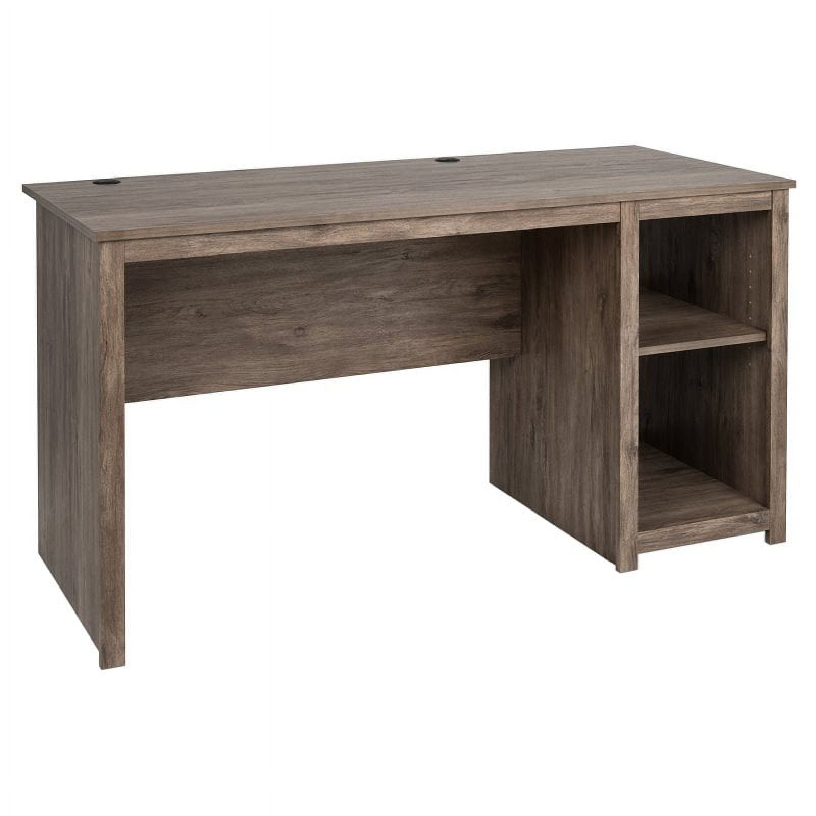 Pemberly Row Transitional Computer Desk with Side Compartment in ...