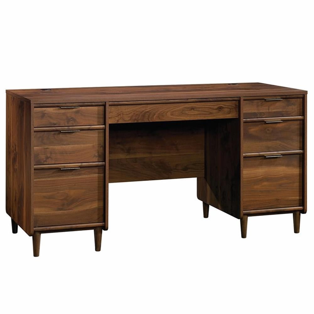 Pemberly Row Transitional Engineered Wood Computer Desk in Grand Walnut ...