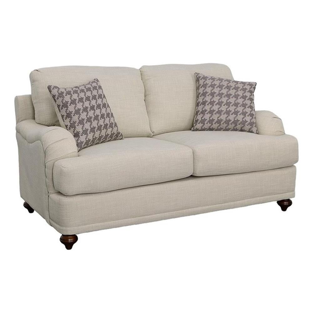 Pemberly Row Transitional Loveseat with Fabric Upholstery and Cushion ...