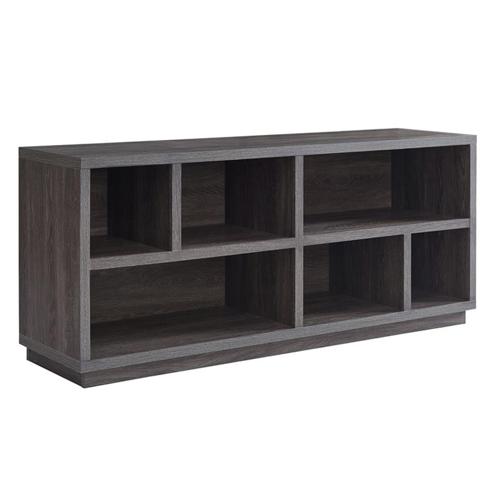 Pemberly Row Transitional TV Stand in Burnished Oak (TVs up to 65 ...