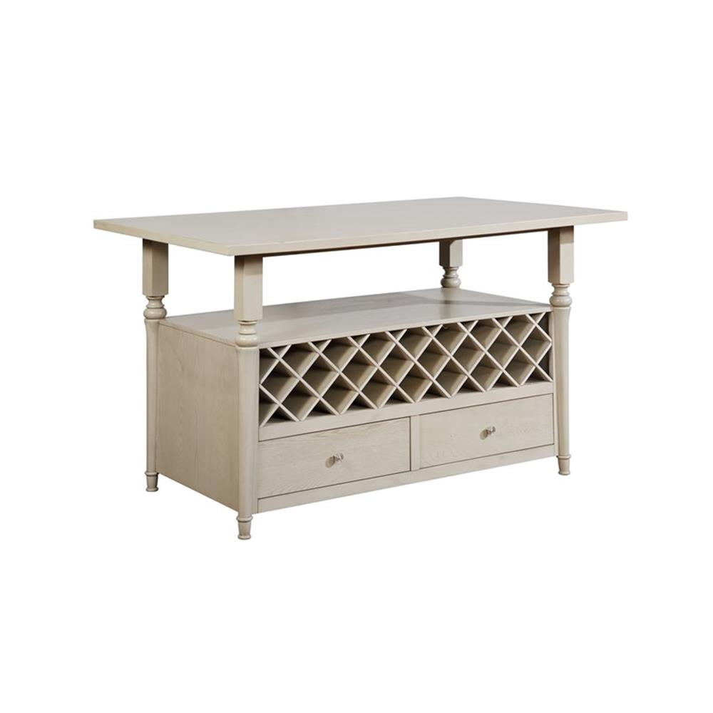 Pemberly Row Transitional Wood Counter Table in Frost White - Walmart.com