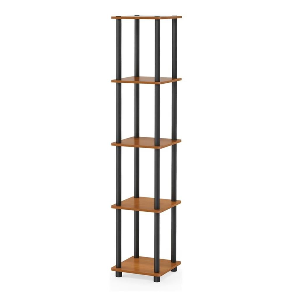 Pemberly Row Turn-N-Tube Wood 5-Tier Corner Rack Display Shelf in ...