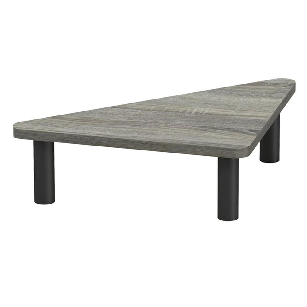 Pemberly Row Turn-N-Tube Wood Corner Monitor Riser Stand in Oak Gray ...