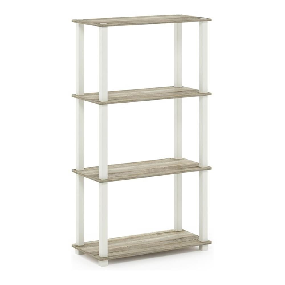 Pemberly Row Turn-S-Tube Engineered Wood 4-Tier Shelf Display Rack in ...
