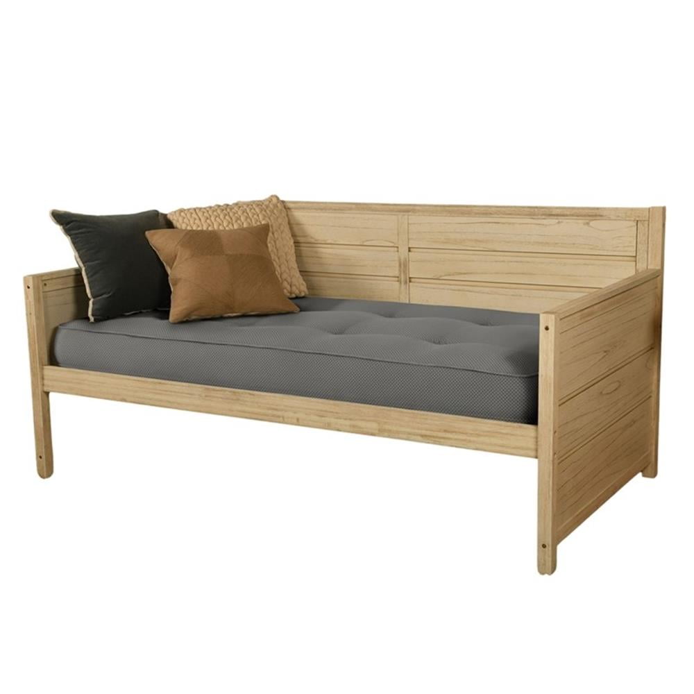 Pemberly Row Twin-size Tufted Fabric Daybed Mattress in Marmont Thunder ...