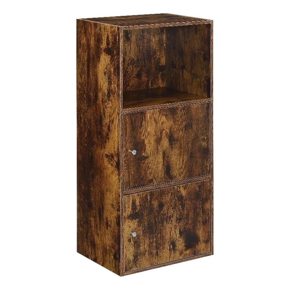 Pemberly Row Two-Door Cabinet with Shelf in Walnut Wood Finish ...