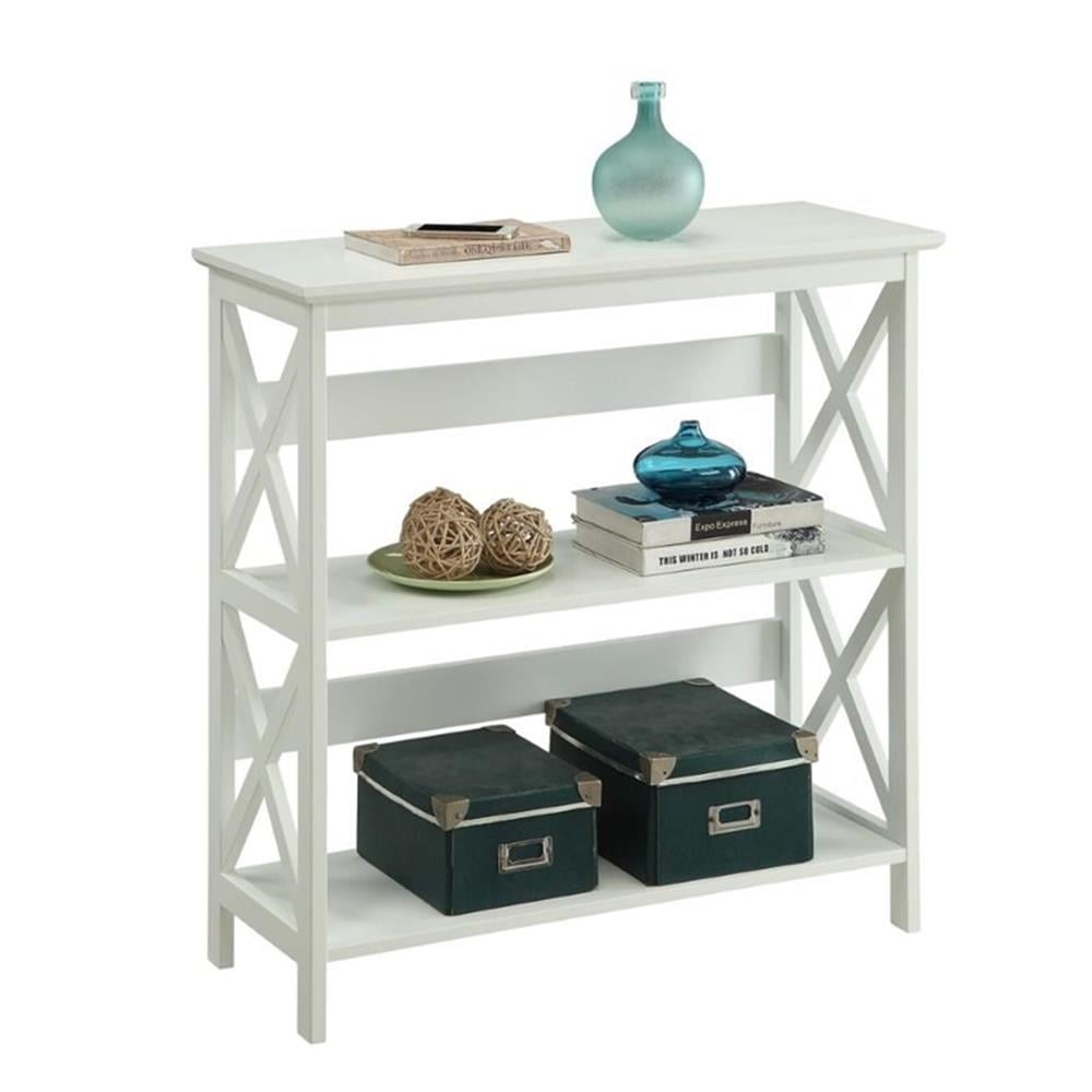 Pemberly Row Two-Shelf Bookcase in White Wood Finish - Walmart.com