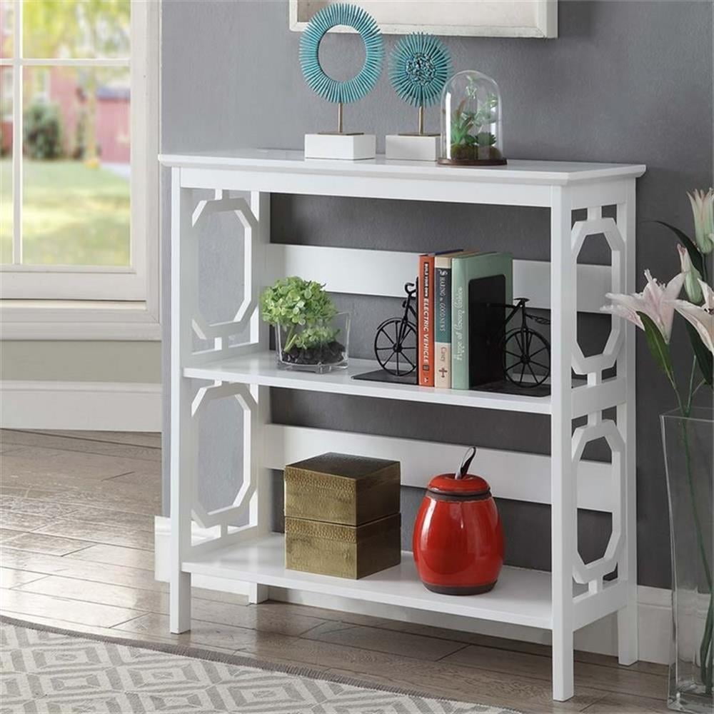 Pemberly Row Two-Shelf Bookcase in White Wood Finish - Walmart.com