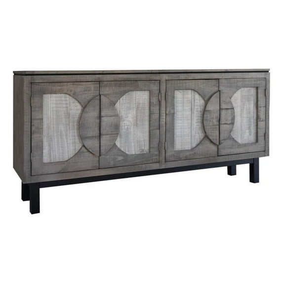 Pemberly Row Two-Tone Solid Wood Sideboard / Console in Gray - Walmart.com