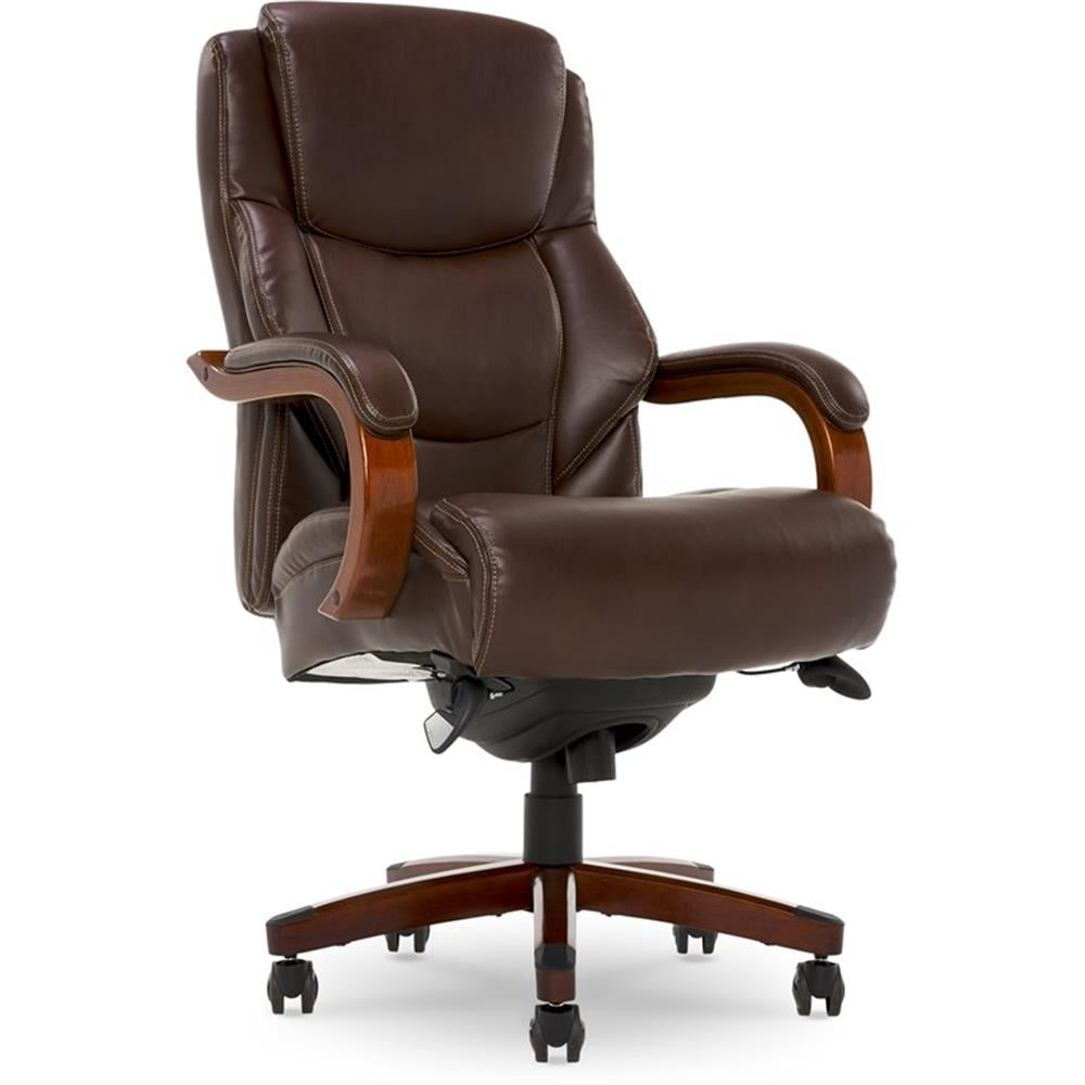 Pemberly Row Upholstered Faux Leather Executive Office Chair in ...