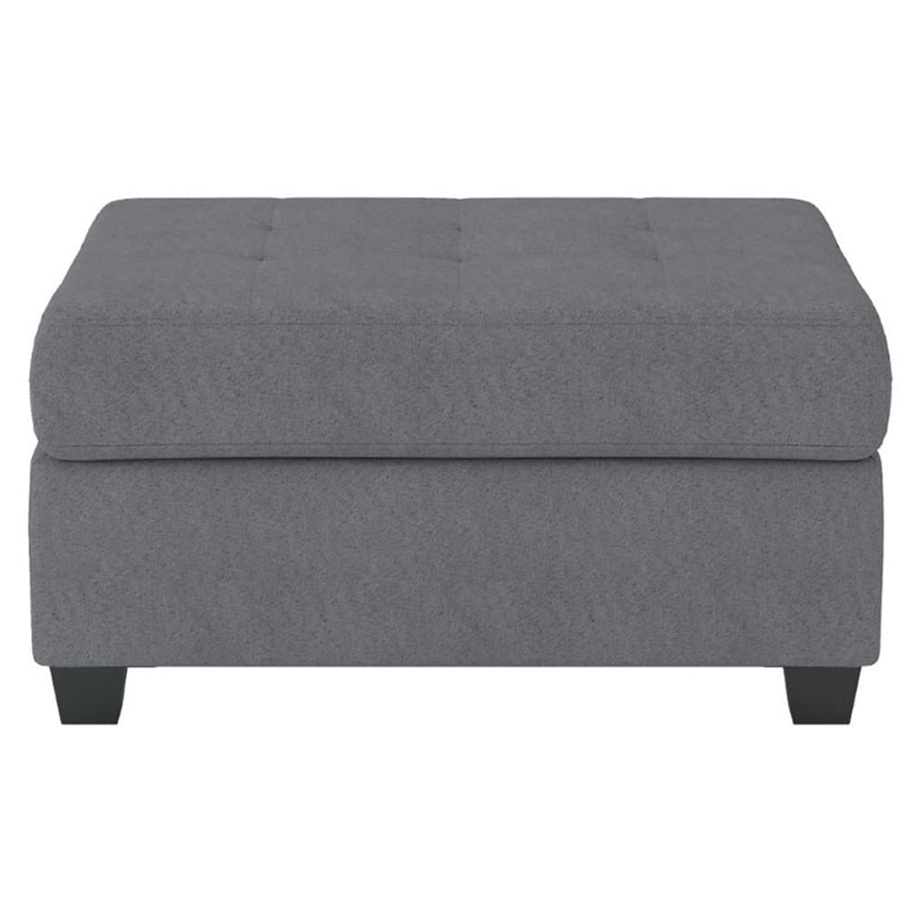 Pemberly Row Upholstered Storage Ottoman, Large Button Tufted Footrest ...