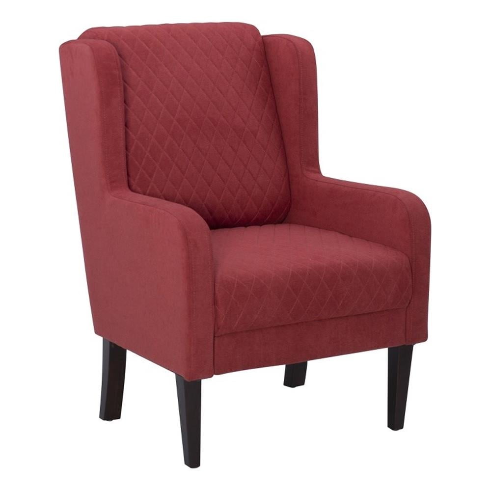 Pemberly Row Upholstered Wingback Accent Chair with Quilted Back & Seat ...